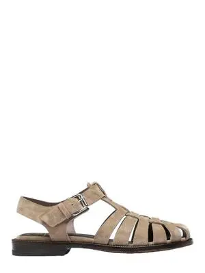 Officine Creative Officine Creative Woven Fisherman Leather Sandals Beige