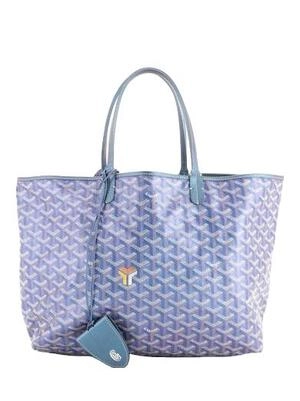 Goyard Saint Louis Tote Iridescent Coated Canvas Pm Blue