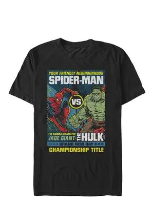 SPIDER-MAN: BRAND NEW DAY Marvel Spider-man Brand New Day Friendly Neighborhood Vs Hulk T Shirt - Black