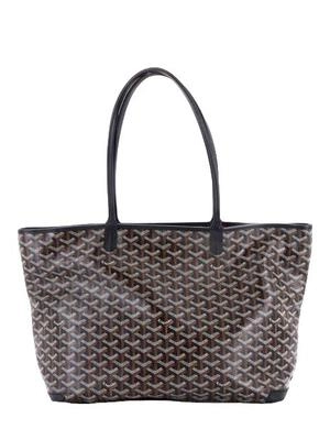 Goyard Artois Tote Coated Canvas Mm - Black