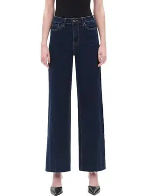 BAYEAS Beth High Waist Wide Leg Jeans - Deep Water