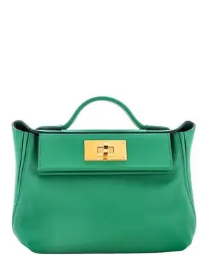 Hermès 24/24 Bag Evercolor With Swift 21 - Green