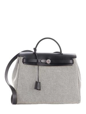 Hermès Herbag Zip Criss Viking Toile And Leather 31 - Black