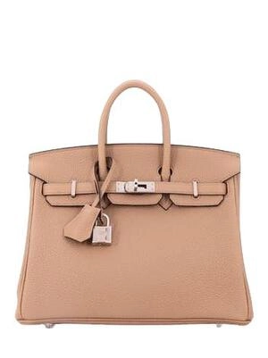 Hermès Birkin Handbag Brown Togo With Palladium Hardware 25 Beige