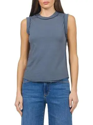 DEAR JOHN Zo Crew Neck Vintage Jersey Tank - Turbulence