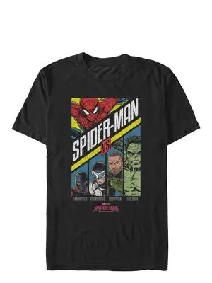 SPIDER-MAN: BRAND NEW DAY Marvel Spider-man Brand New Day Retro Vs Villains T Shirt - Black