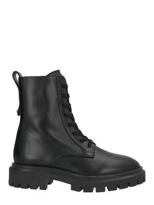 STUART WEITZMAN Leather Lace-up Ankle Boots - Black