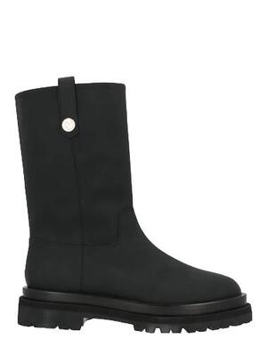 POLLINI Leather Ankle Boots - Black