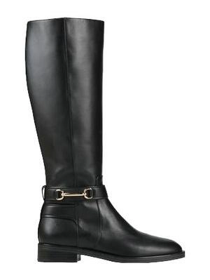 Michael Kors Knee-high Leather Boots With Zip Fastening - Black