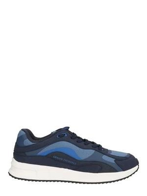 Armani Exchange Textile Fibers And Synthetic Material Low-top Sneakers - Navy