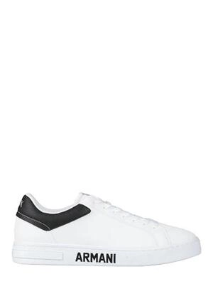Armani Exchange Cow Leather Sneakers - White