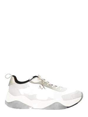 Armani Exchange Leather Lace-up Sneakers - Grey