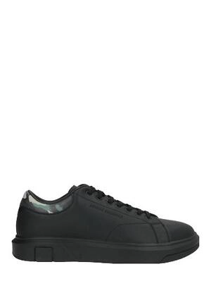 Armani Exchange Cow Leather Sneakers - Black