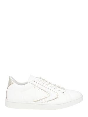 VALSPORT Leather Sneakers With Metallic Trim - White