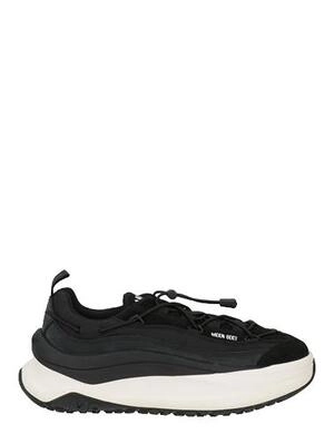 Moon Boot Low-top Sneakers In Suede And Technical Fabric - Black