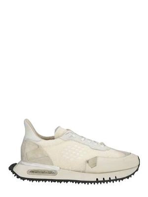 BEPOSITIVE Leather And Textile Fibers Sneakers - White