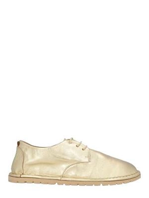 Marsèll Lace-up Derby Shoes In Metallic Calfskin - Gold
