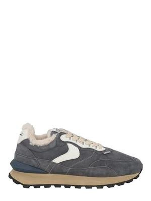 VOILE BLANCHE Suede Low-top Sneakers With Shearling Lining - Grey