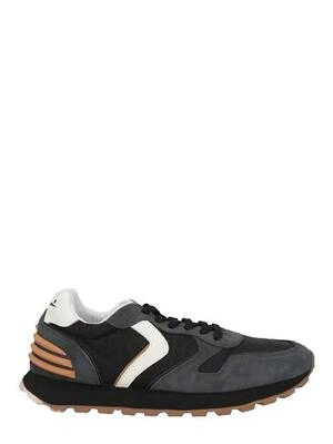 VOILE BLANCHE Charcoal Leather And Textile Sneakers - Grey