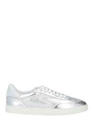 STUART WEITZMAN Calfskin Low-top Sneakers - Silver