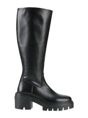 STUART WEITZMAN Calfskin Leather Knee-high Boots - Black