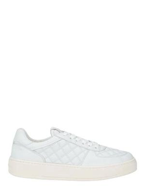STUART WEITZMAN Quilted Leather Low-top Sneakers - White