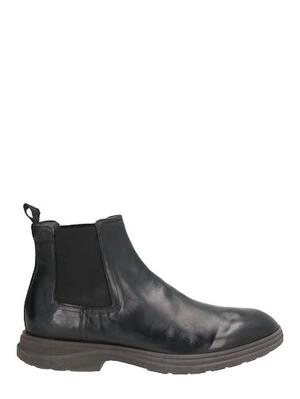 STURLINI Dark Leather Chelsea Ankle Boots - Black
