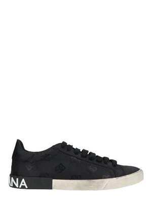Dolce & Gabbana Polyamide And Calfskin Low-top Sneakers - Black