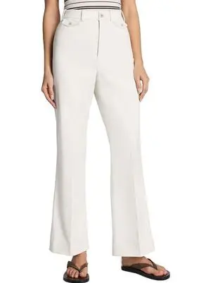 Spanx Supersmooth™ Crop Easy Flare Stretch Twill Pants - Ivory