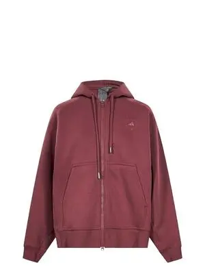 Adidas By Stella McCartney Cotton Blend Full Zip Hoodie - Red