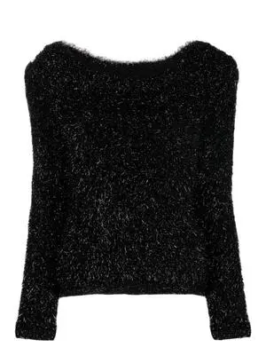 Alberta Ferretti Long Sleeve Knitted Jumper - Black