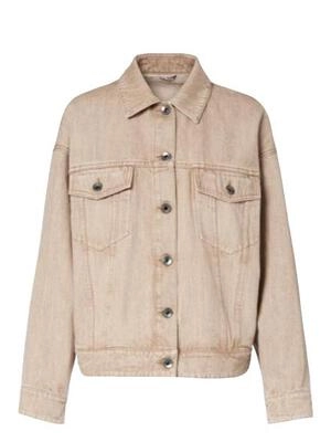 Brunello Cucinelli Denim Trucker Jacket - Nude