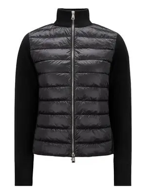Moncler Padded Wool Cardigan - Black
