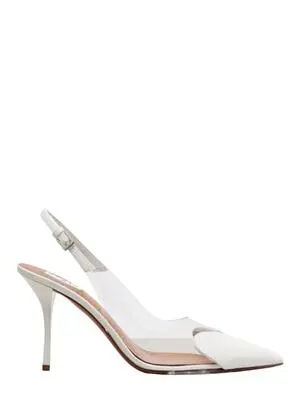 Alaïa Alaia "Le Coeur 90" Slingback High-Heeled Sandals White