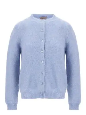 Herno Herno Resort Alpaca Lurex Cardigan Light Blue