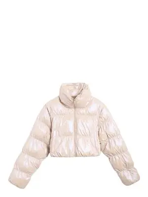 ADIDAS ORIGINALS Glossy Cropped Puffer Jacket - Pink