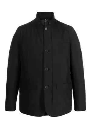 Herno High-neck Buttoned Padded Jacket - Black