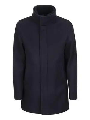 Herno Herno High-Neck Single-Breasted Coat Black