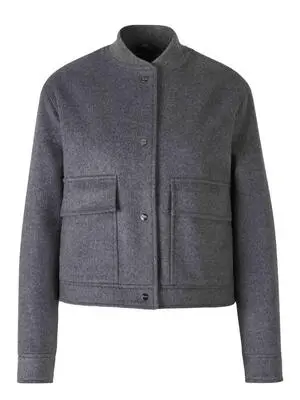 Herno Felted Button-up Bomber Jacket - Stone Gray