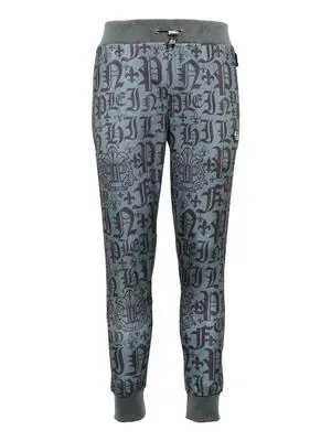 Philipp Plein Gothic Plein-print Track Pants - Green