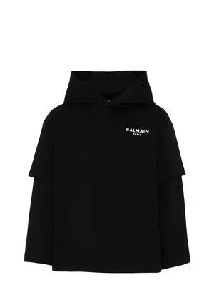 Balmain Logo-print Hoodie - Black