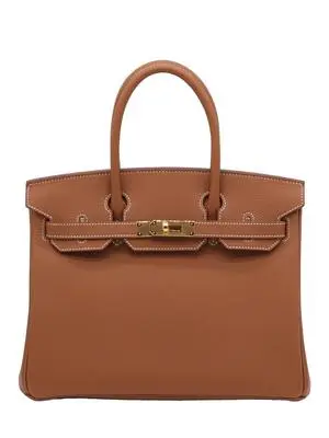 Hermès Hermès Birkin 30 Togo Leather Handbag Gold