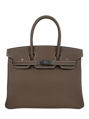 HERMÈS Hermès Birkin 30 Etoupe Togo Palladium Hardware