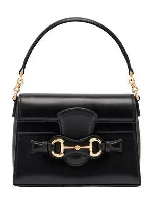 Gucci Horsebit Duomo Small Leather Top Handle Bag - Black