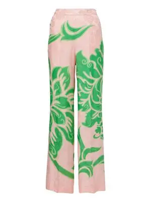 Etro Printed Straight Leg Pants - Multicoloured