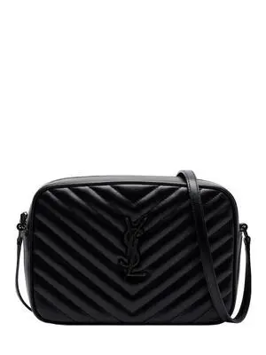 Saint Laurent Lou Camera Leather Crossbody Bag - Black