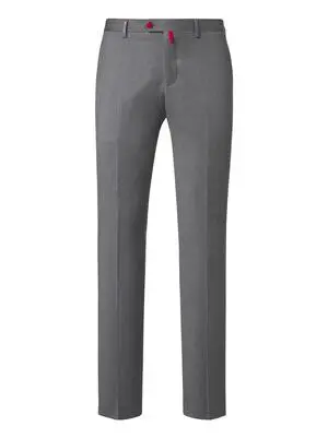 Kiton Virgin Wool Slim Fit Trousers - Grey