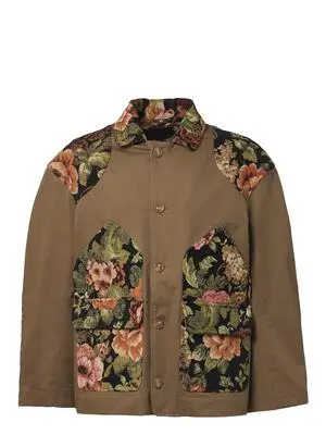 Simone Rocha Floral Patchwork Cotton Jacket - Green
