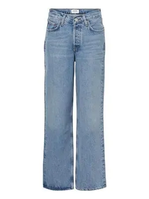 AGOLDE V-waist Baggy Straight Jeans In Fairway - Blue