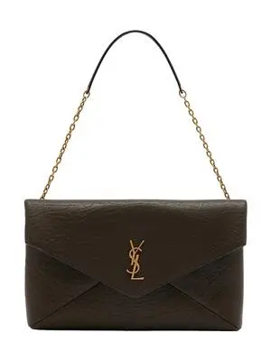 Saint Laurent Cassandre Large Leather Shoulder Bag - Green